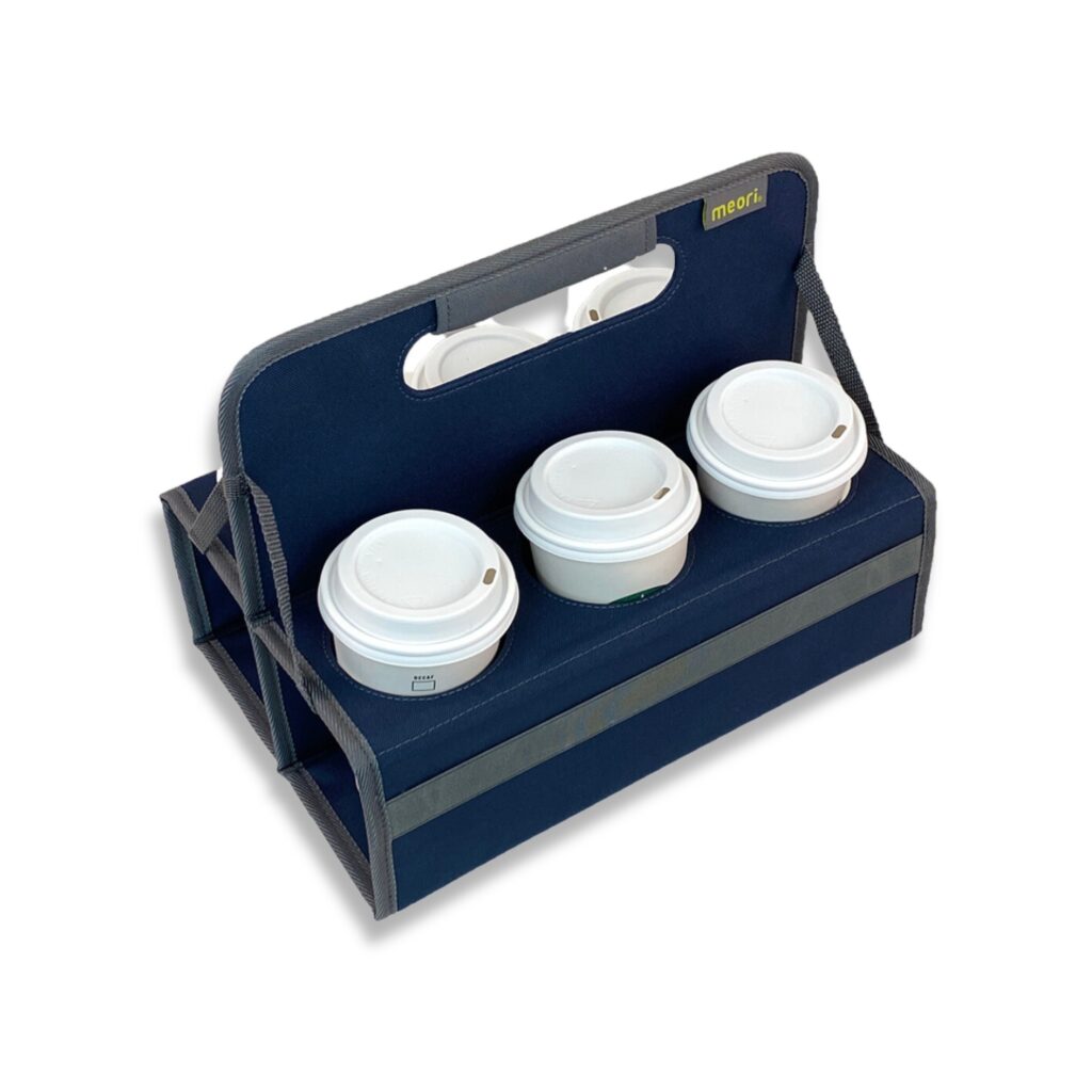 Portable Cup Carrier | Reusable 6 Cup Drink Caddy | Collapsible